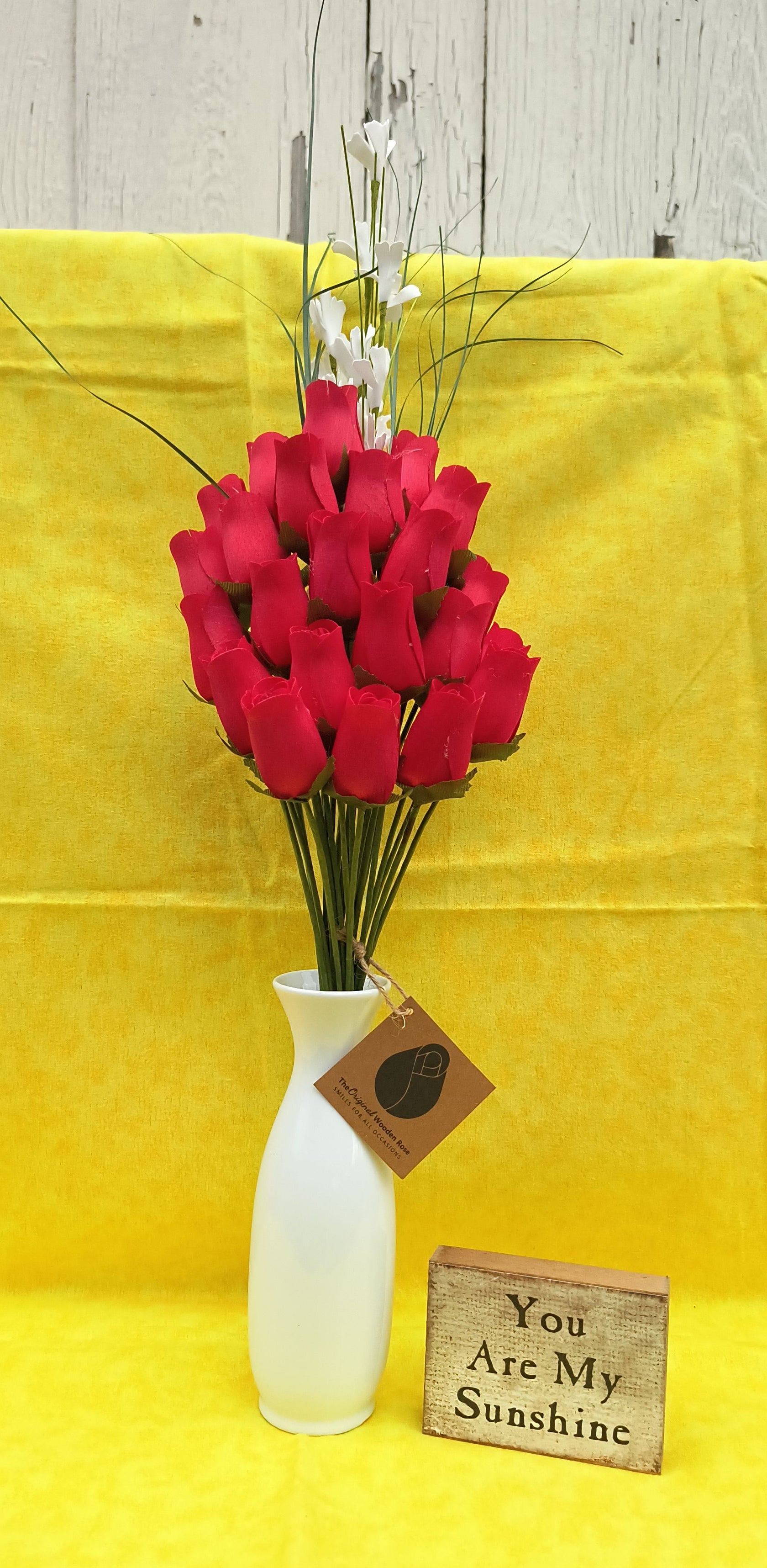 All Red Wooden Rose Flower Bouquet – The Original Wooden Rose