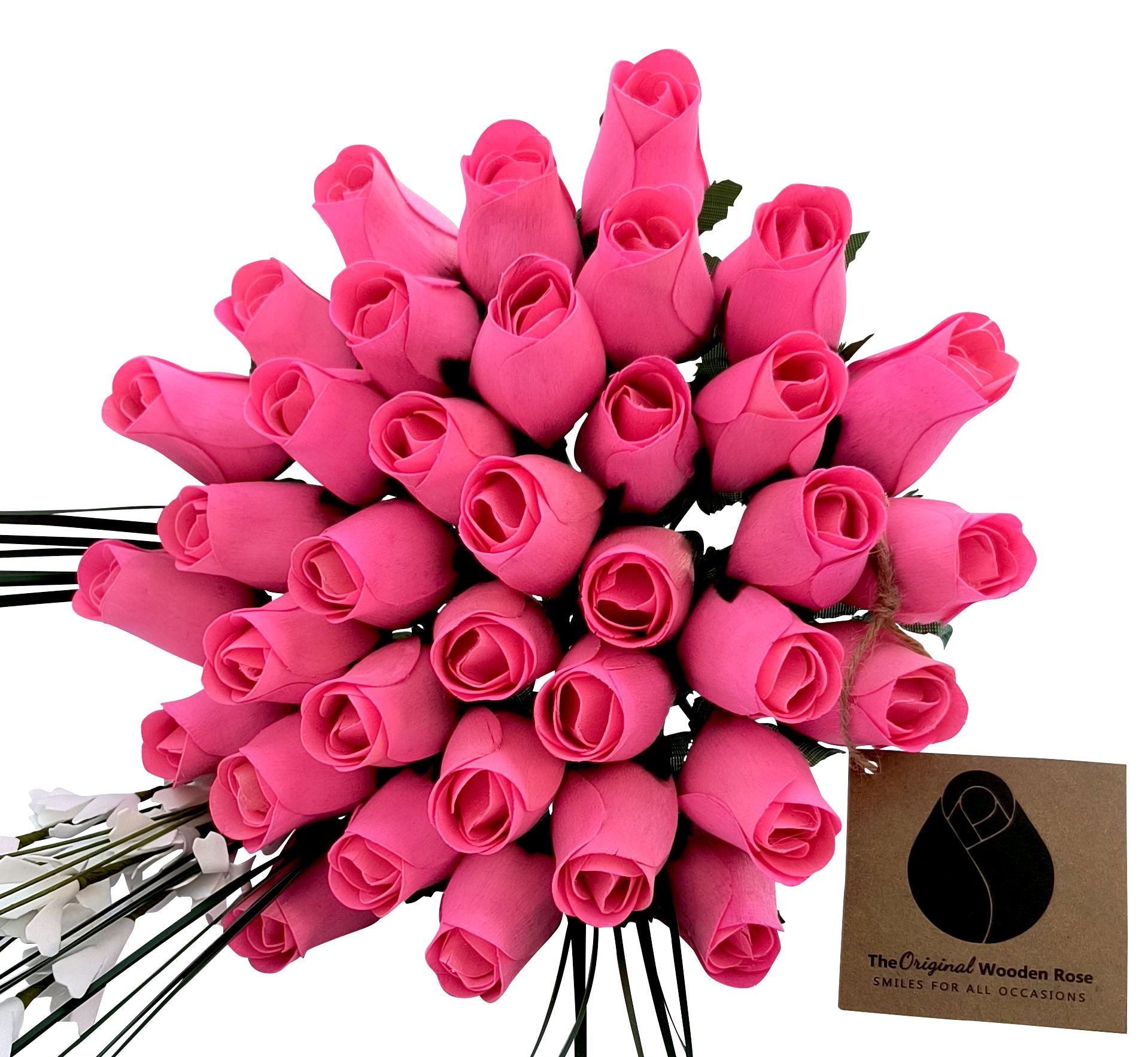 Breast Cancer Awareness All Pink Wooden Rose Bouquet – The Original ...