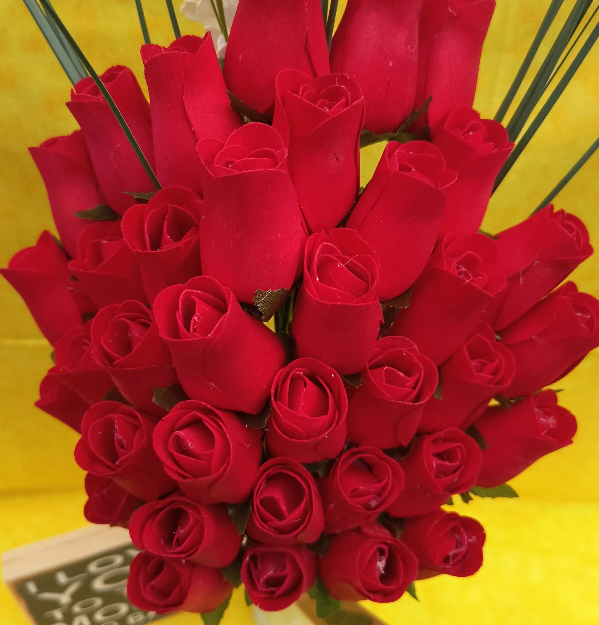 All Red Wooden Rose Flower Bouquet – The Original Wooden Rose