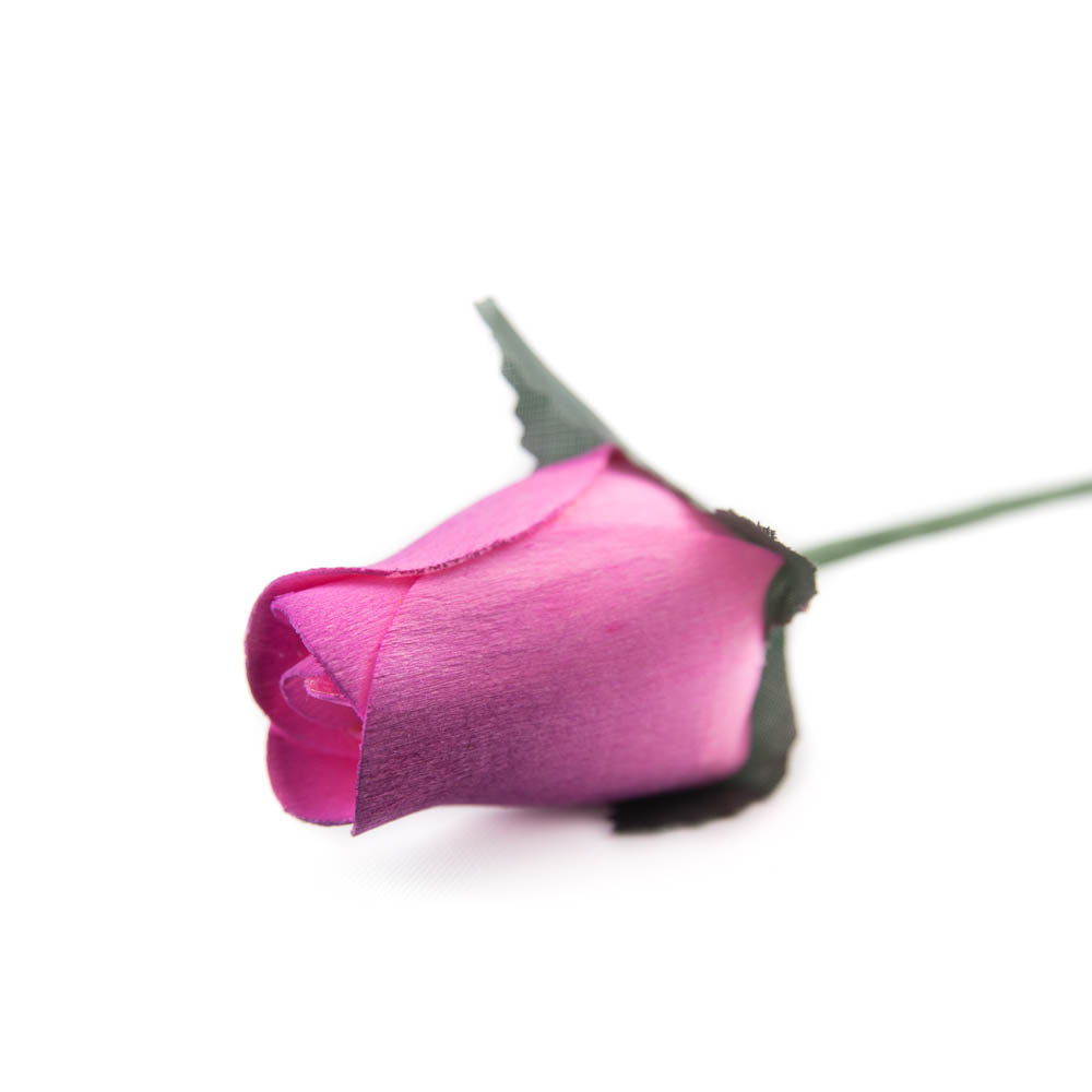 Pink/Burgundy Closed Bud Roses 8-Pack - The Original Wooden Rose