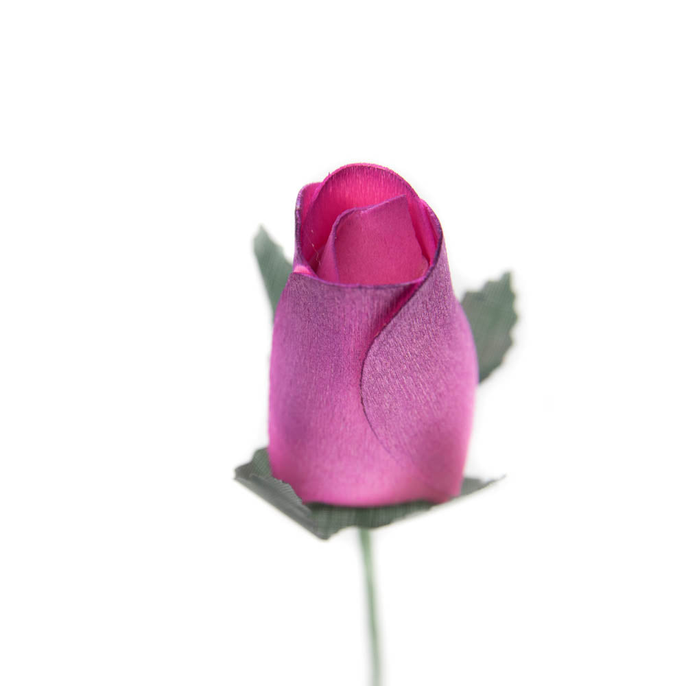 Pink/Burgundy Closed Bud Roses 8-Pack - The Original Wooden Rose